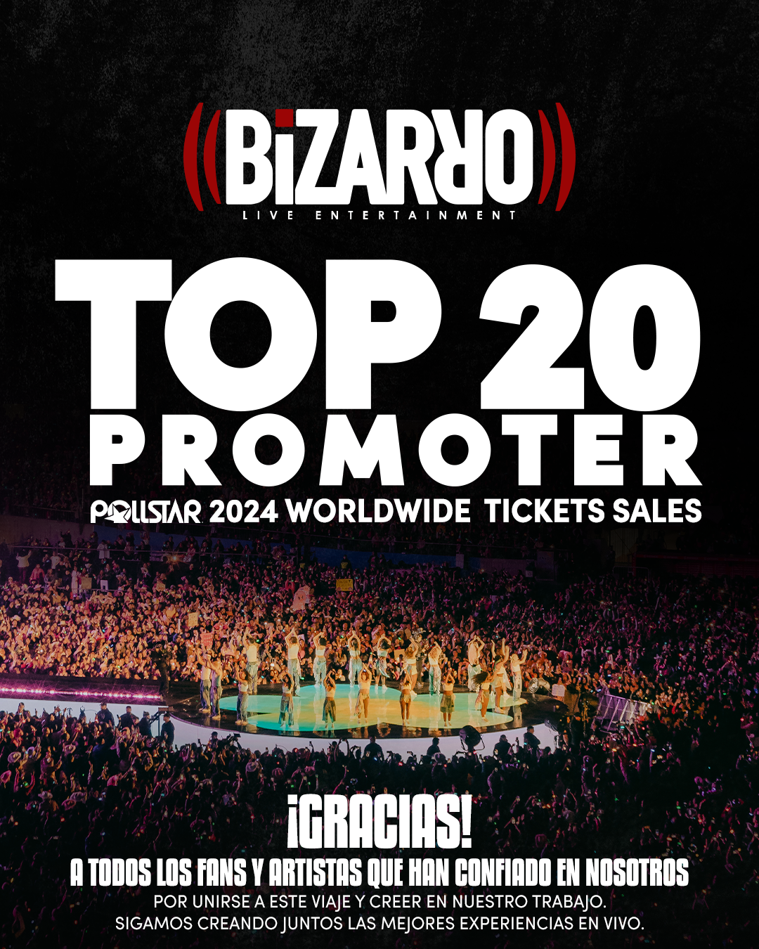 Bizarro Live Entertainment destaca en el número 20 del mundo en el ...